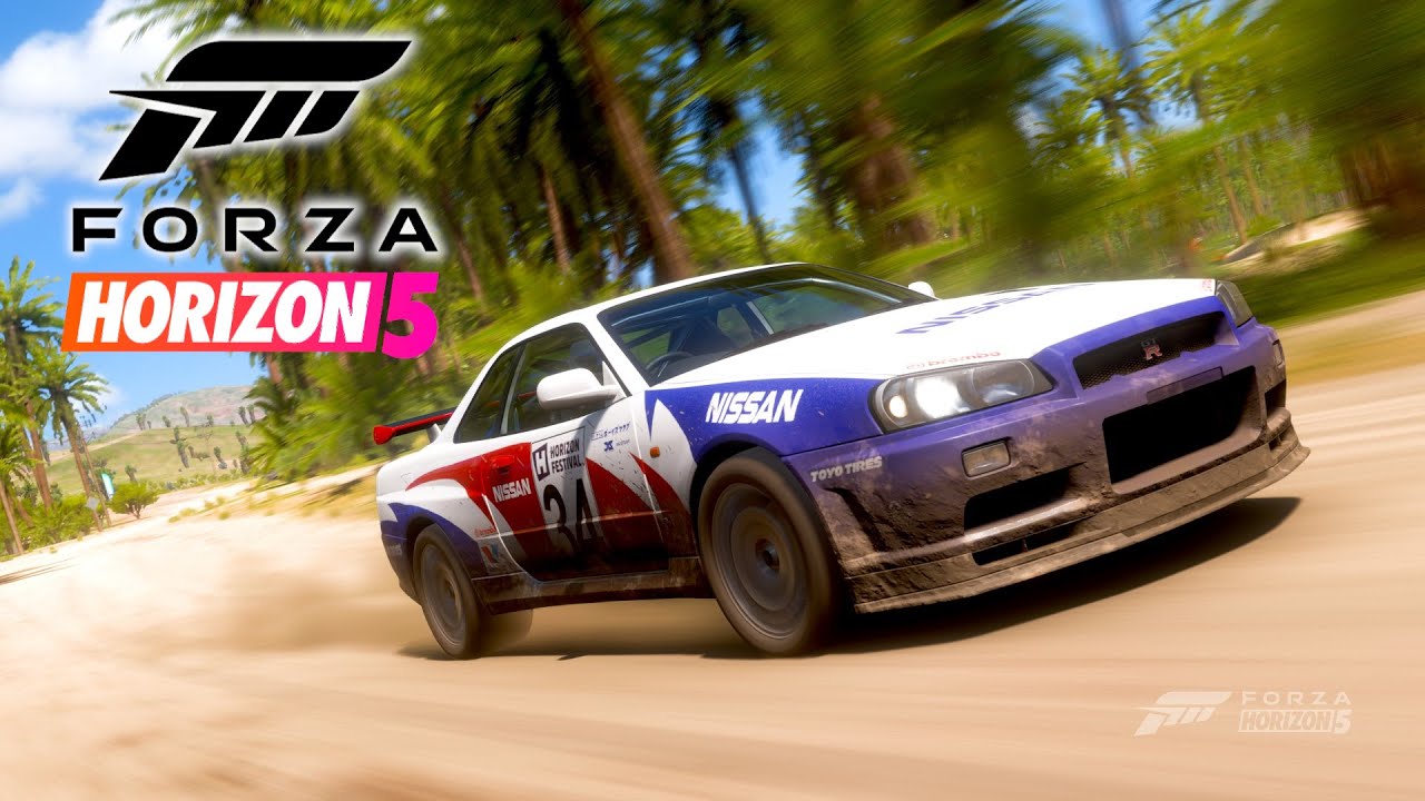 Un Nissan Skyline R34 en un rally - Forza Horizon 5 - YouTube