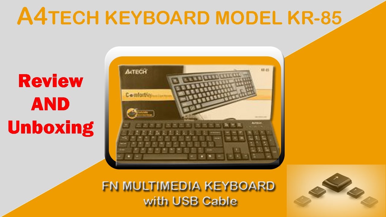 A4tech Usb Keyboard | Model KR-85 | Best Comfort Keyboard | Review And ...