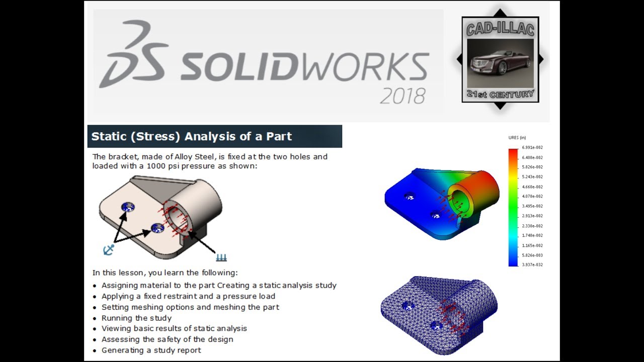 Static Analysis on a Simple Part - Simulation Premium - SOLIDWORKS 2018 ...
