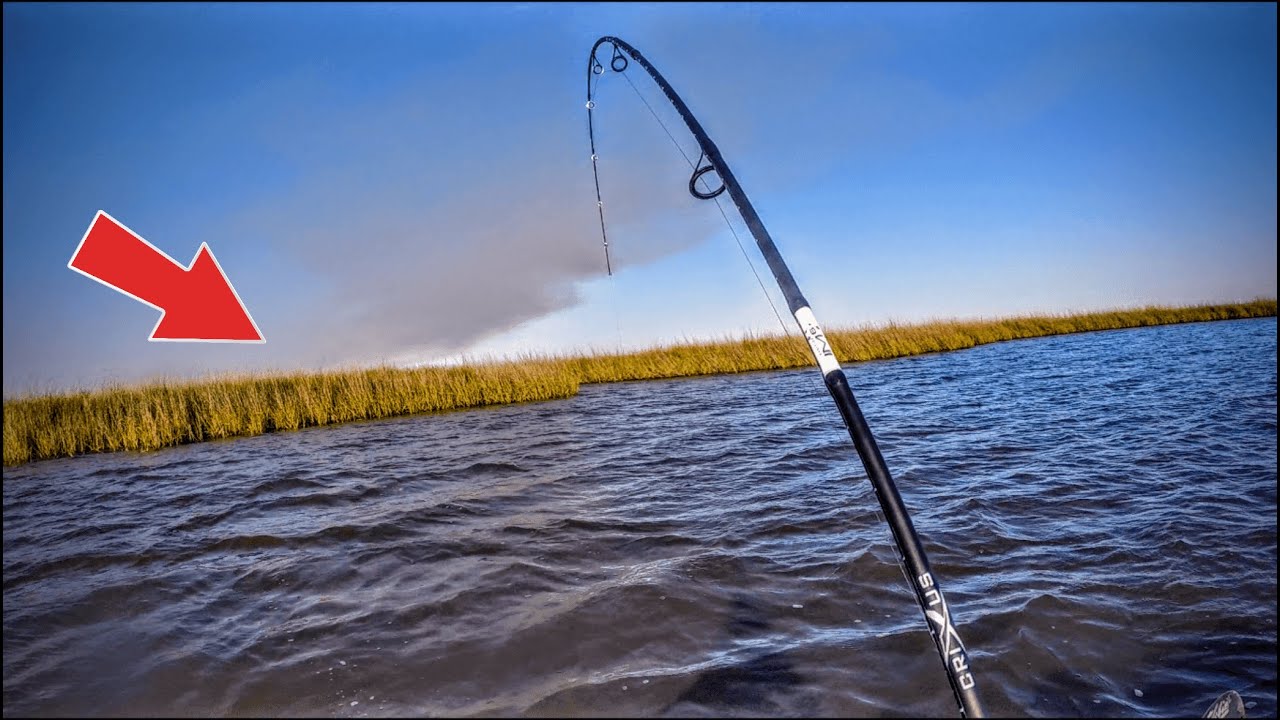 Fast Limit of Redfish during a Port Arthur Marsh Fire! - 4-26-20 - YouTube