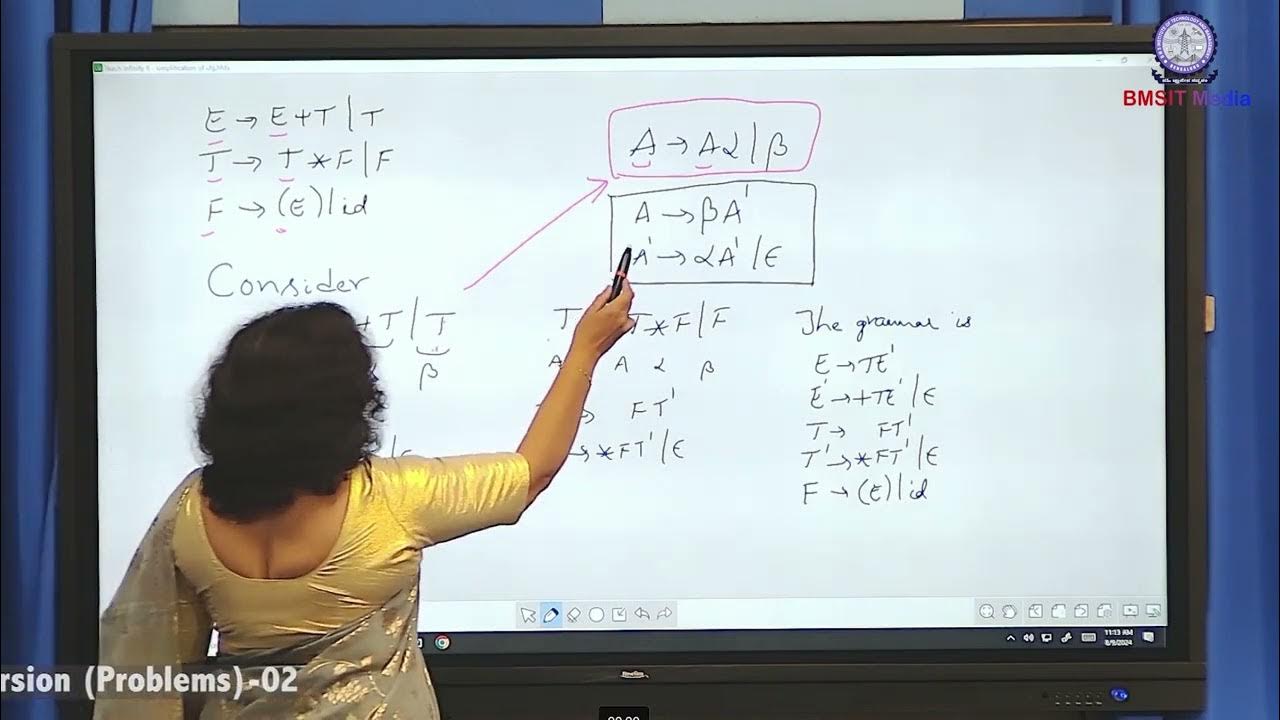 Elimination of Left Recursion Problems 02 - YouTube