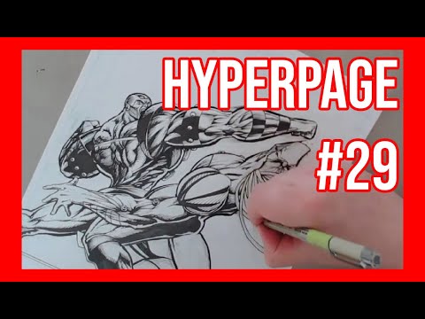Blood Force Hyperpages #29: Drawing a comic page (time lapse) - YouTube