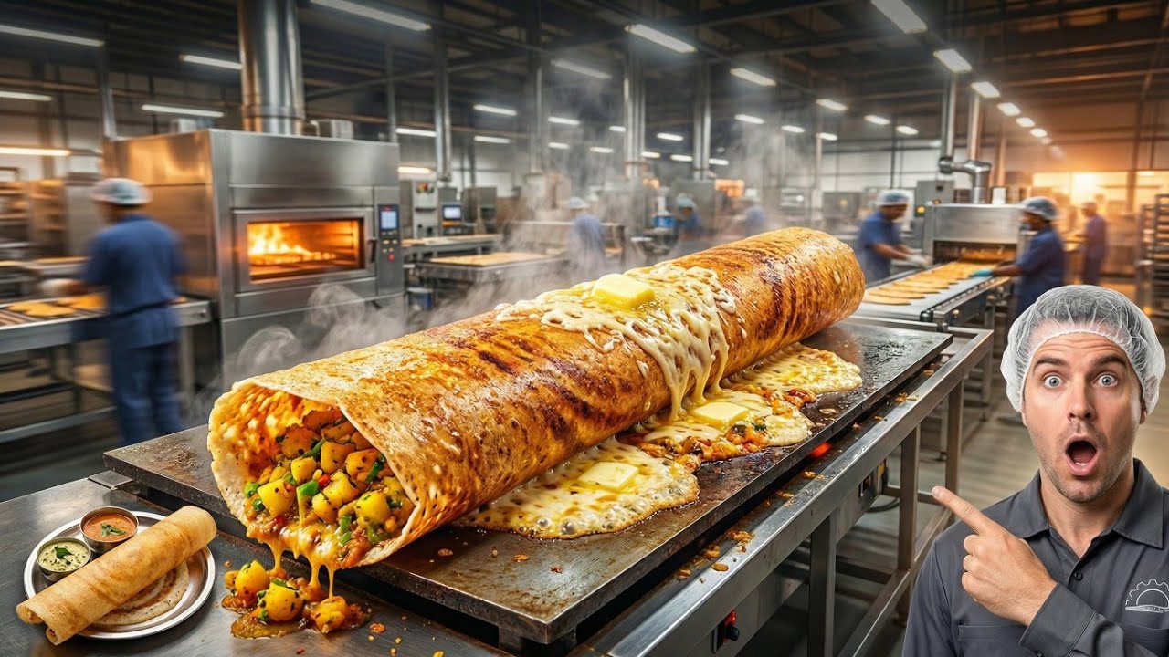 Inside a High-Tech Dosa Factory | How Masala Dosa Is Made in Factories ...