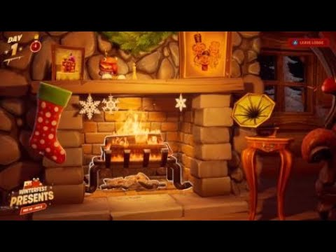 Fortnite Winterfest Lodge Presents - YouTube