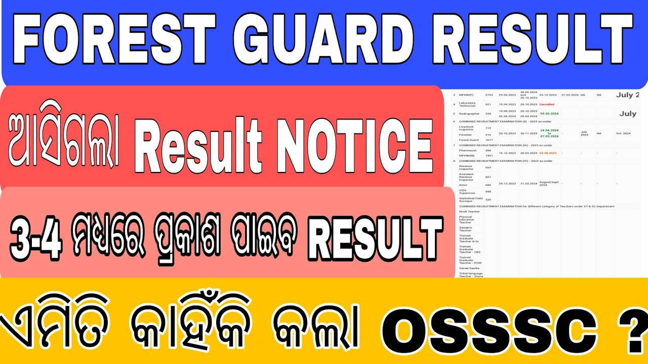 FOREST GUARD RESULT BIG UPDATE // ଏହି Date ରେ ଆସିବ Result // ଅପେକ୍ଷା ର ...