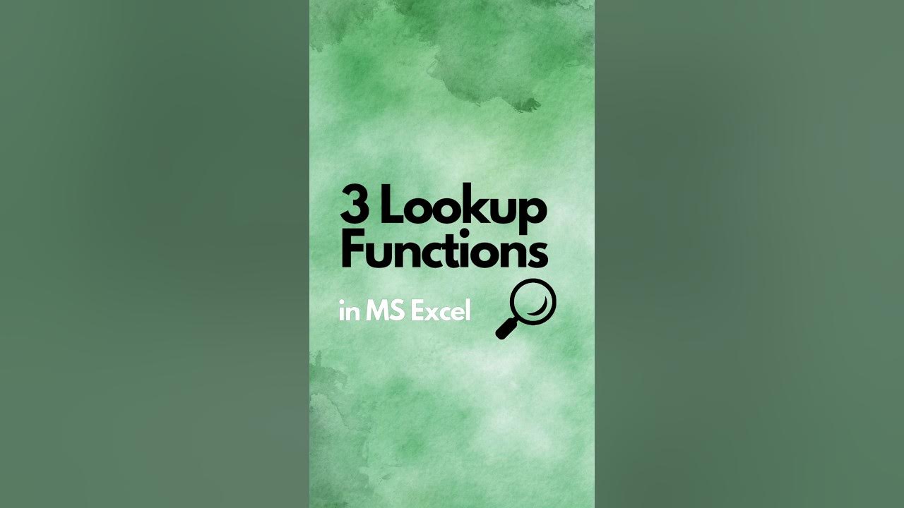 3 LOOKUP FUNCTIONS IN EXCEL (Easy)! #spreadsheets #excel #excelshortcuts #tutorial # ...