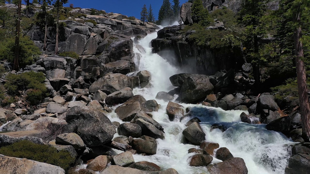 Bassi Falls, El Dorado County - 4K Drone Footage - WEBER IMAGING - YouTube