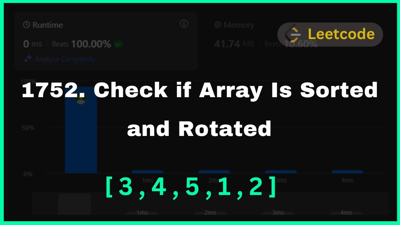 1752 Check if Array Is Sorted and Rotated | Arrays | Leetcode Daily problem - YouTube