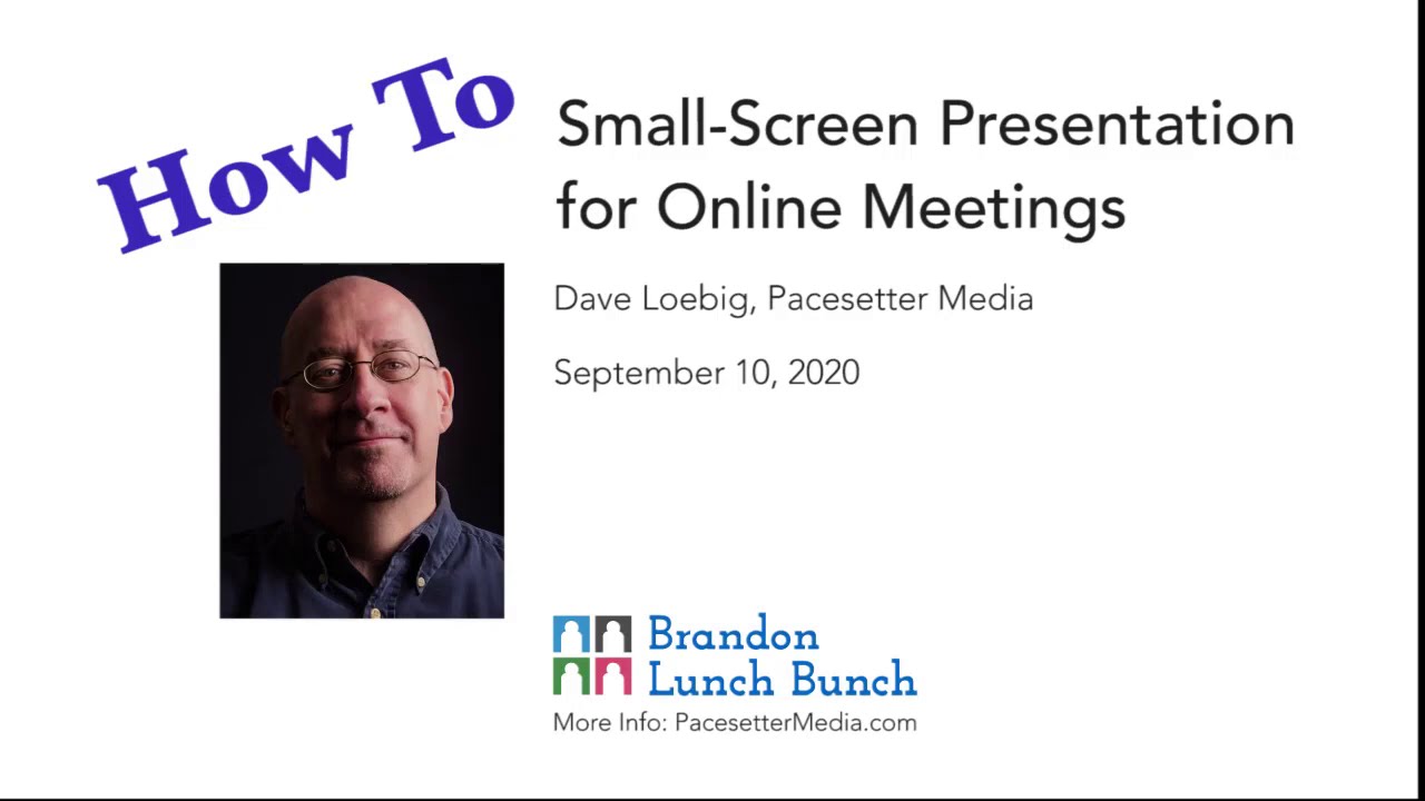 How to Use a Small Presentation for Online Meetings - YouTube