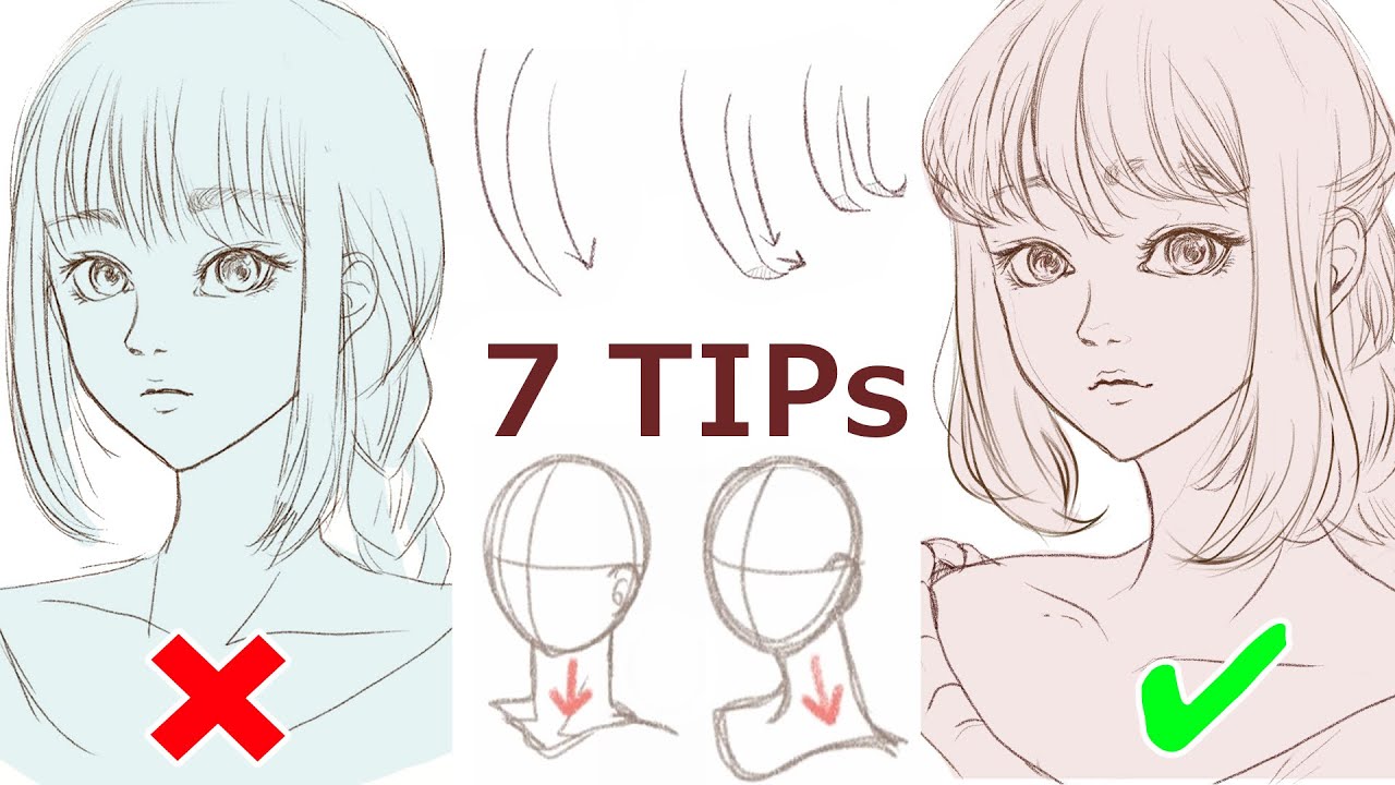 🎨7 TIPs for IMPROVING YOUR ART 👀How to draw faces | Easy Face ...
