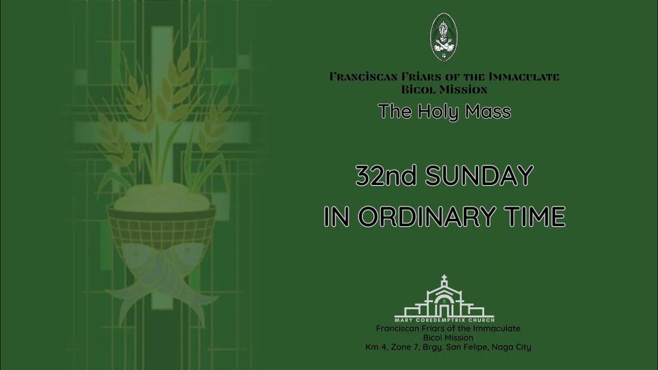 11 NOVEMBER 2024 |THE HOLY MASS |32nd SUNDAY IN ORDINARY TIME - YouTube