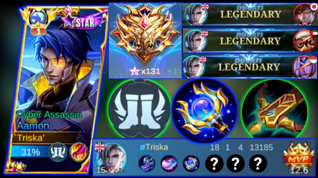 18 KILL IN MYTHIC IMMORTAL ~ TOP GLOBAL AAMON BEST BUILD AND EMBLEM FOR ...