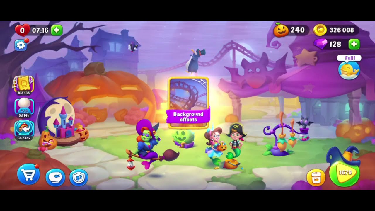 Fishdom Aquarium Halloween Party Finished, Get Bonuses - YouTube