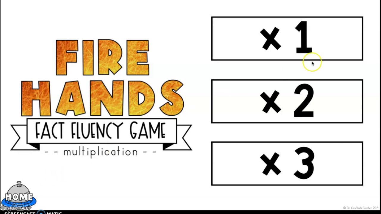 How to Play Fire Hands - A Fact Fluency Game for Elementary Students ...