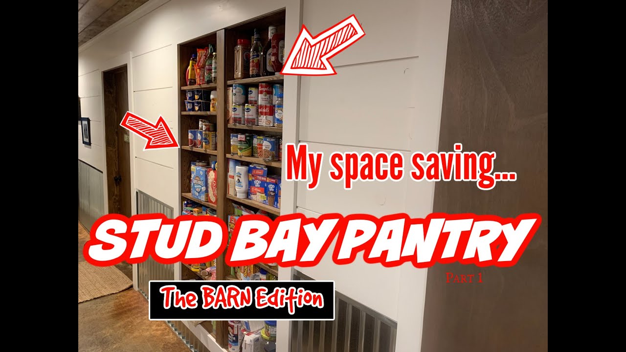 My SPACE SAVING Stud Bay pantry - YouTube