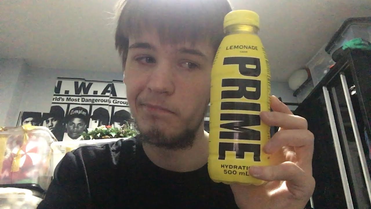 Drinking Prime Hydration Lemonade - YouTube