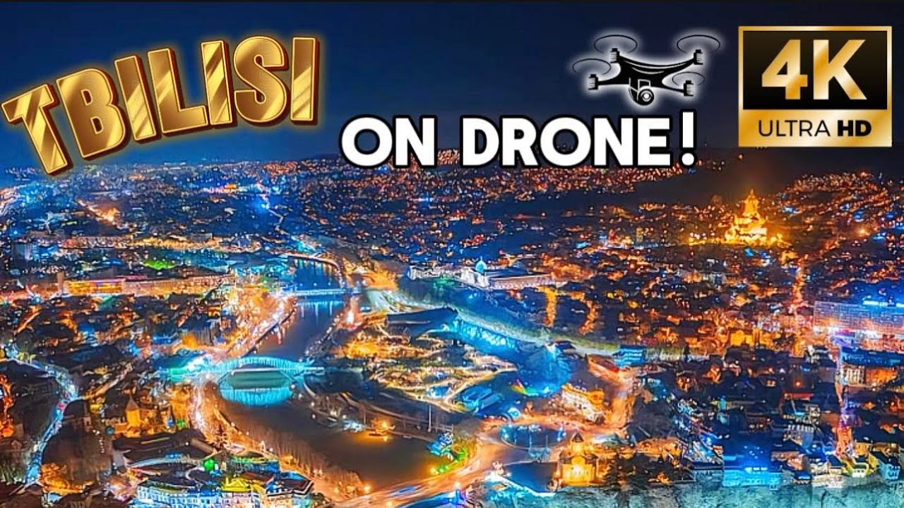Tbilisi, Georgia Beautiful Midnight Landscape On Drone 4K - YouTube