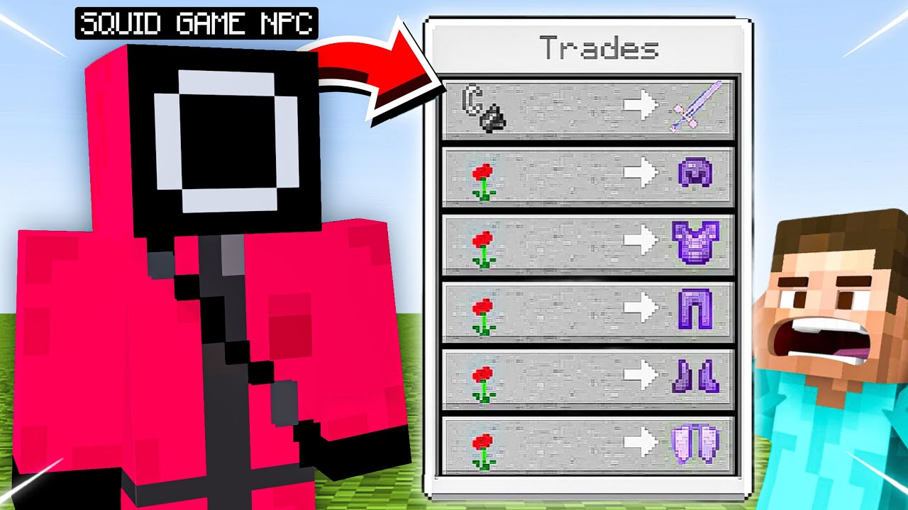 Minecraft, But Squid Game Npc Trade OP Items 😱🔥 - YouTube