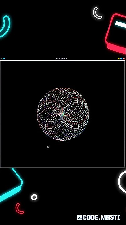 Beautiful Spiral Pattern Using Python Turtle 🐢 #codemasti #python #shorts - YouTube