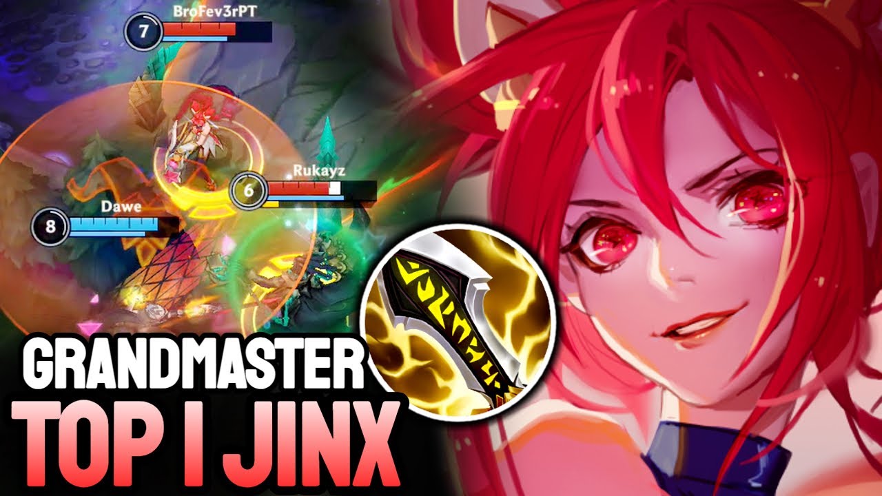 WILD RIFT JINX - TOP 1 JINX GAMEPLAY - GRANDMASTER RANKED - YouTube