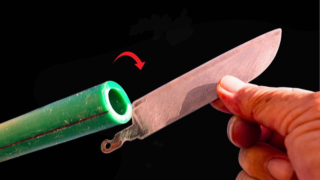 Don't throw away your pvc pipe, how to make a pvc knife handle - YouTube