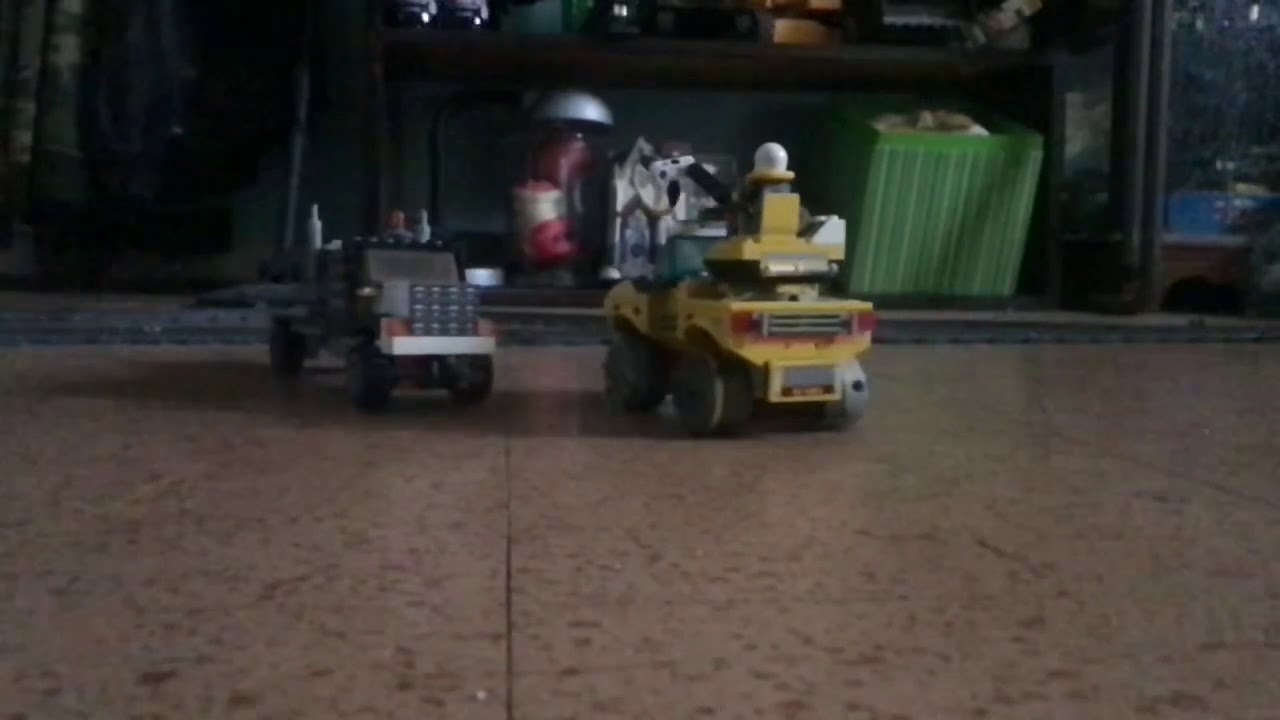 Lego slow motion Spring bumper - YouTube