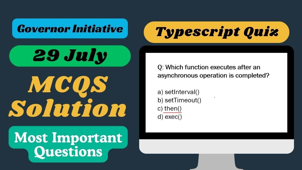 Governor Sindh IT Quiz MCQS Solution | 29 July MCQS Solution #itcourse ...