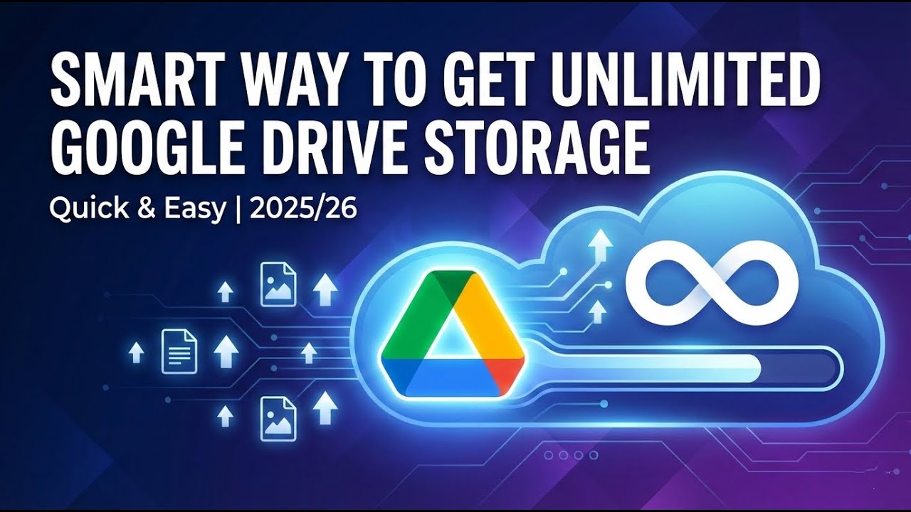 Smart Way to Get Unlimited Google Drive Storage | Quick & Easy | (2025/ ...