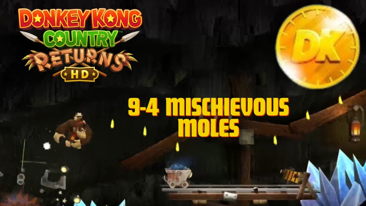 [Donkey Kong Country Returns HD] Time Trials 9-4 Mischievous Moles ...