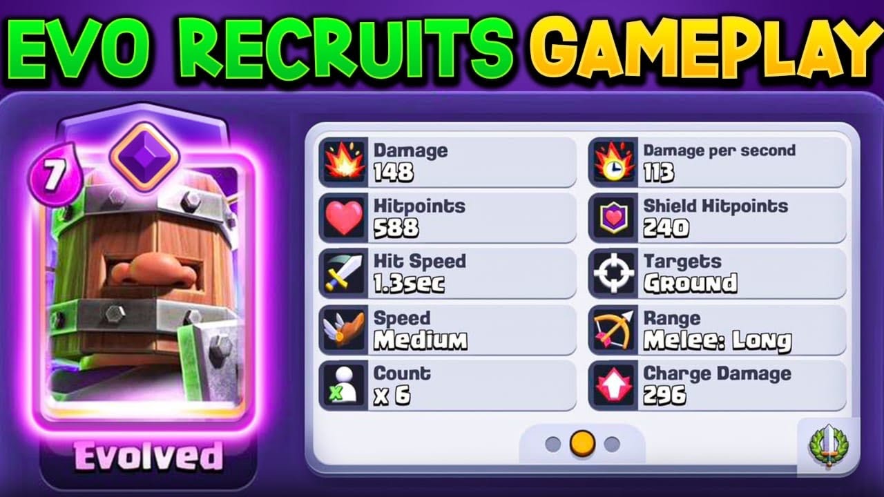 ROYAL RECRUITS EVOLUTION GAMEPLAY AND STATS - YouTube