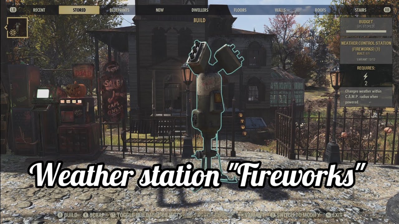 Fallout 76 - Weather station "Fireworks" - no commentary - YouTube