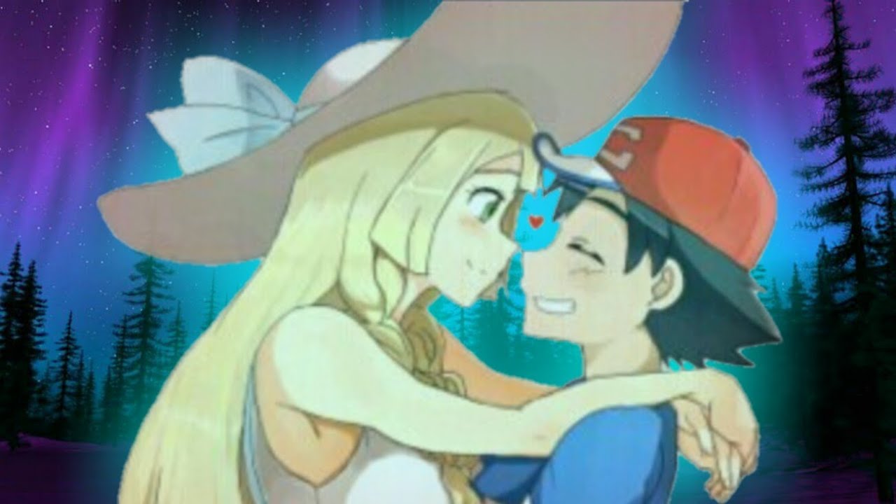 Pokemon Ash X Lillie Kissing