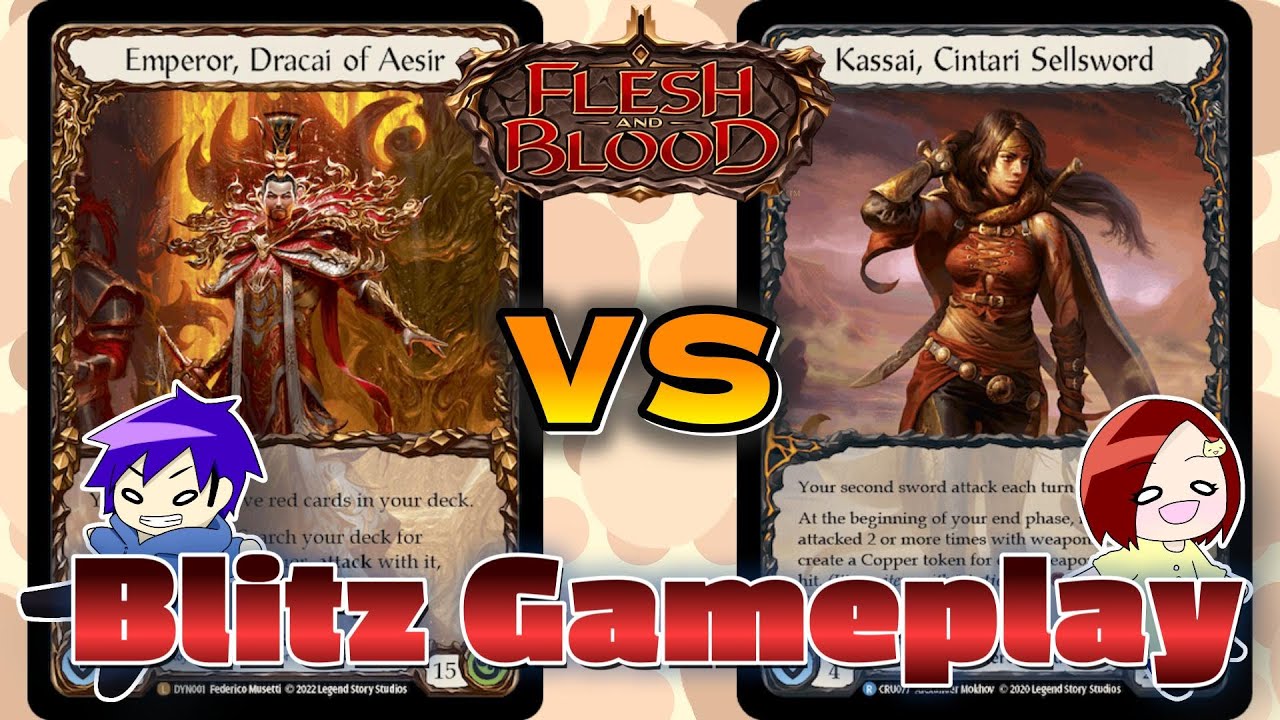 【FaB】Blitz対戦動画 Kassai, Cintari Sellsword VS Emperor, Dracai of Aesir ...