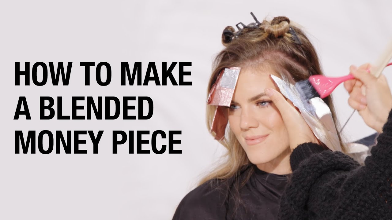 How to Make a Blended Money Piece | Foilayage Hair Color Technique ...