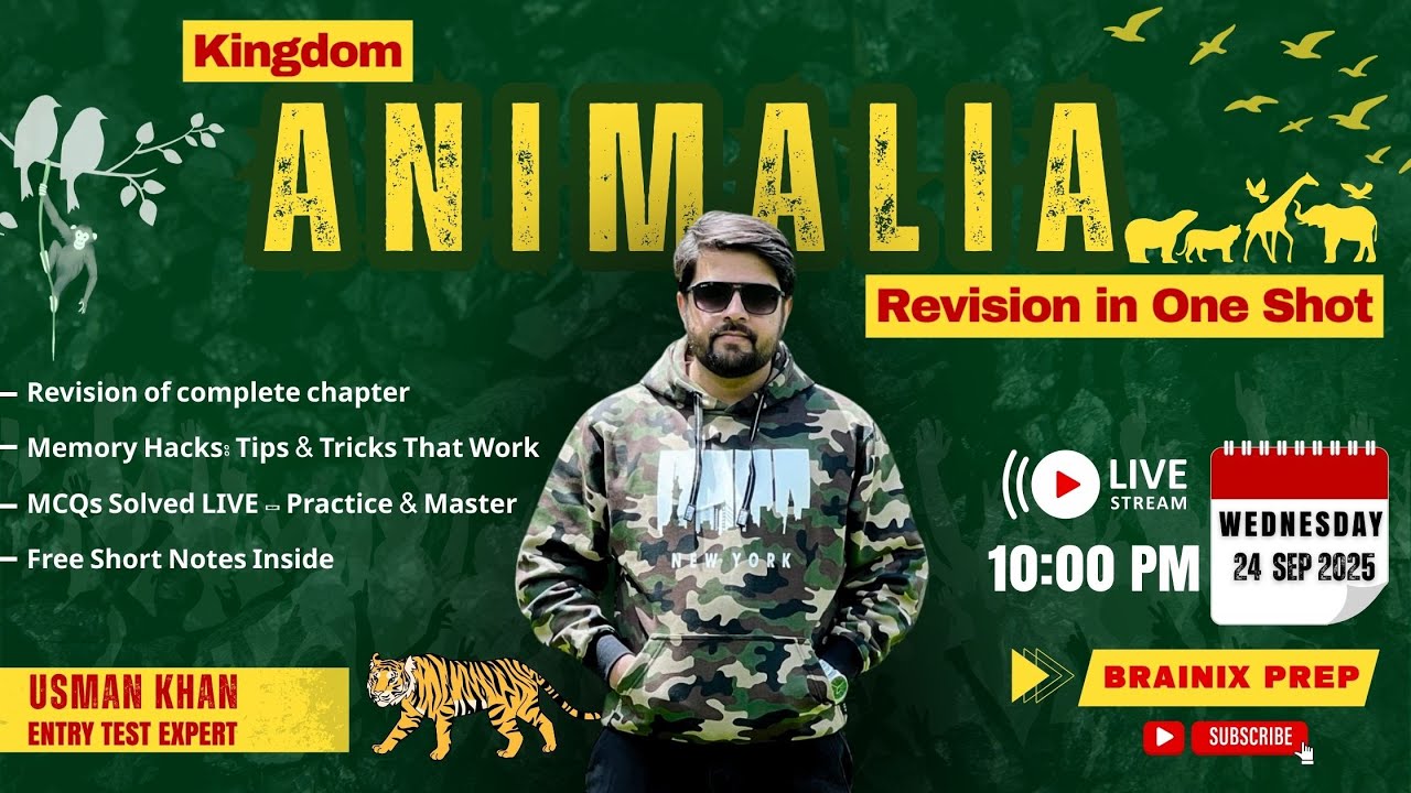 Kingdom Animalia in One Shot | MDCAT Biology | Easy Hacks to Memorize ...