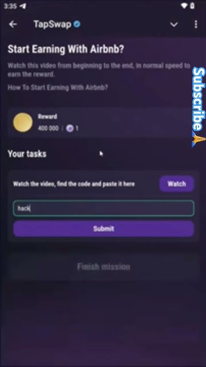 Start Earning With Airbnb? Tapswap code - YouTube