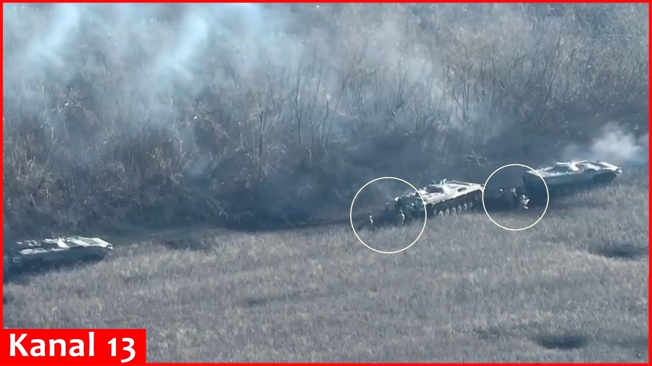 Battle between Ukrainian tanks and Russians attacking Zaporizhzhia with ...