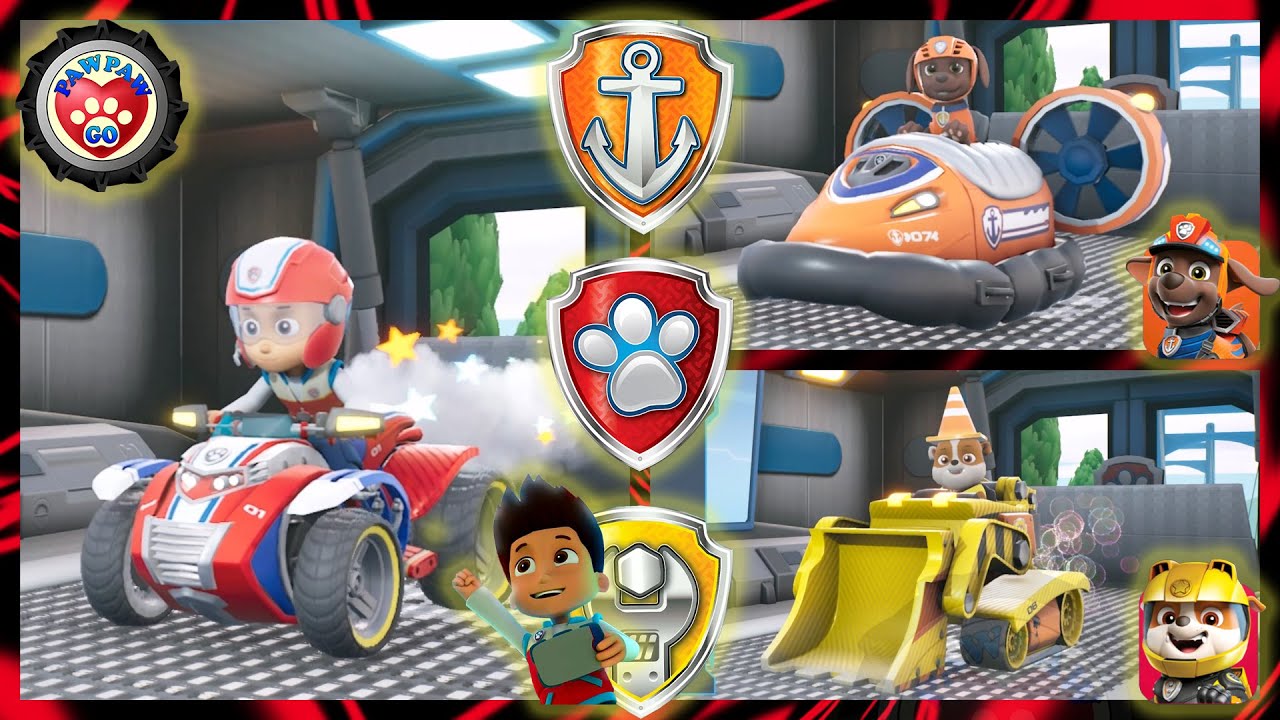 PAW Patrol On a Roll Grand Prix🏎💥 #10 Rubble &Ryder &Zuma Racing FHD ...