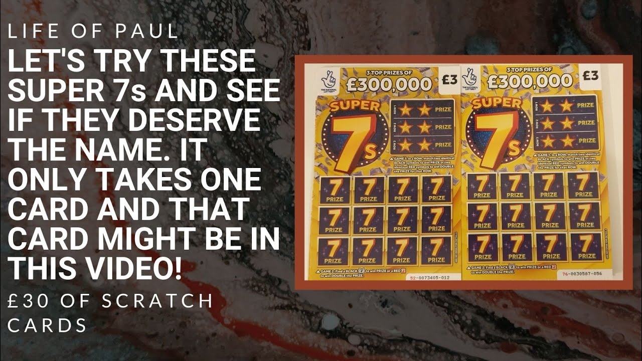 10 new scratch cards to enjoy this Morning. £30 of the £3 Super 7s ...
