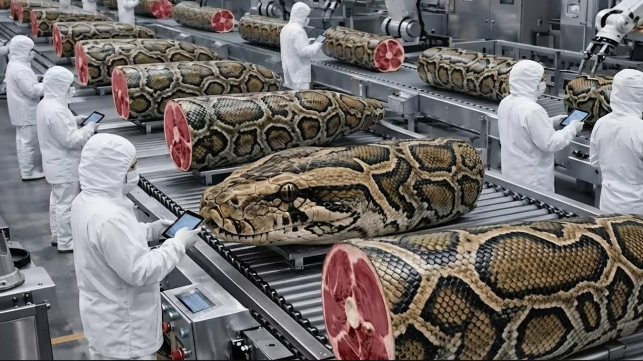 AI Technology Exposed: Python Farming Process for Meat and Skin - YouTube