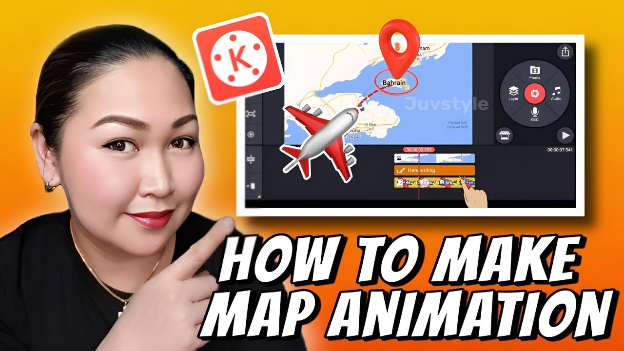 HOW TO MAKE MAP ANIMATION USING KINEMASTER - YouTube