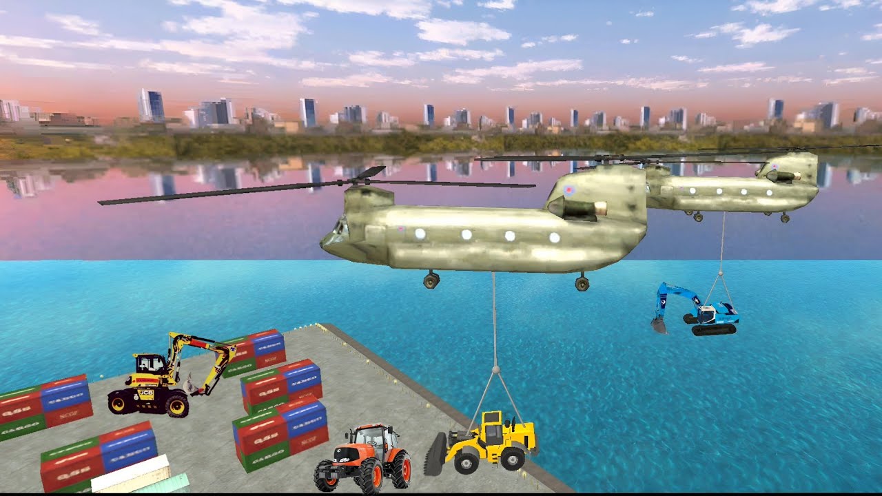 Highway Road Builder Construction Truck - Heavy Excavator Loading ...