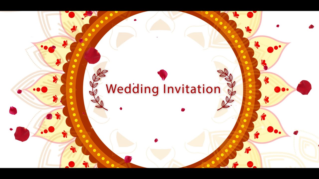 Wedding Invitation Without Text Free Download Link In Descriptionkm Creative Works Youtube