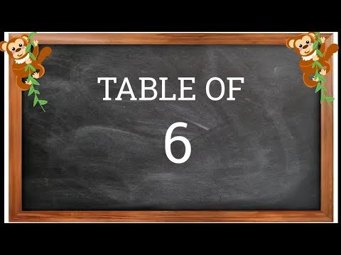 Table of 6, Rhythmic Table of Six, Learn Multiplication Table of 6 x 1 ...
