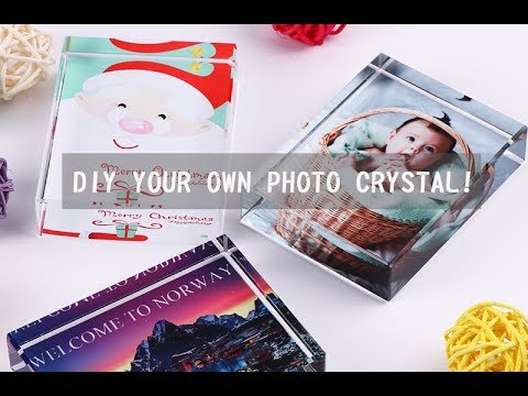 DIY PHOTO CRYSTAL--how to print your own pictures on the crystal - YouTube