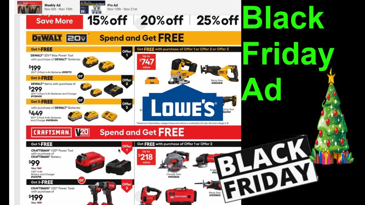 Black Friday Ad Lowes - YouTube