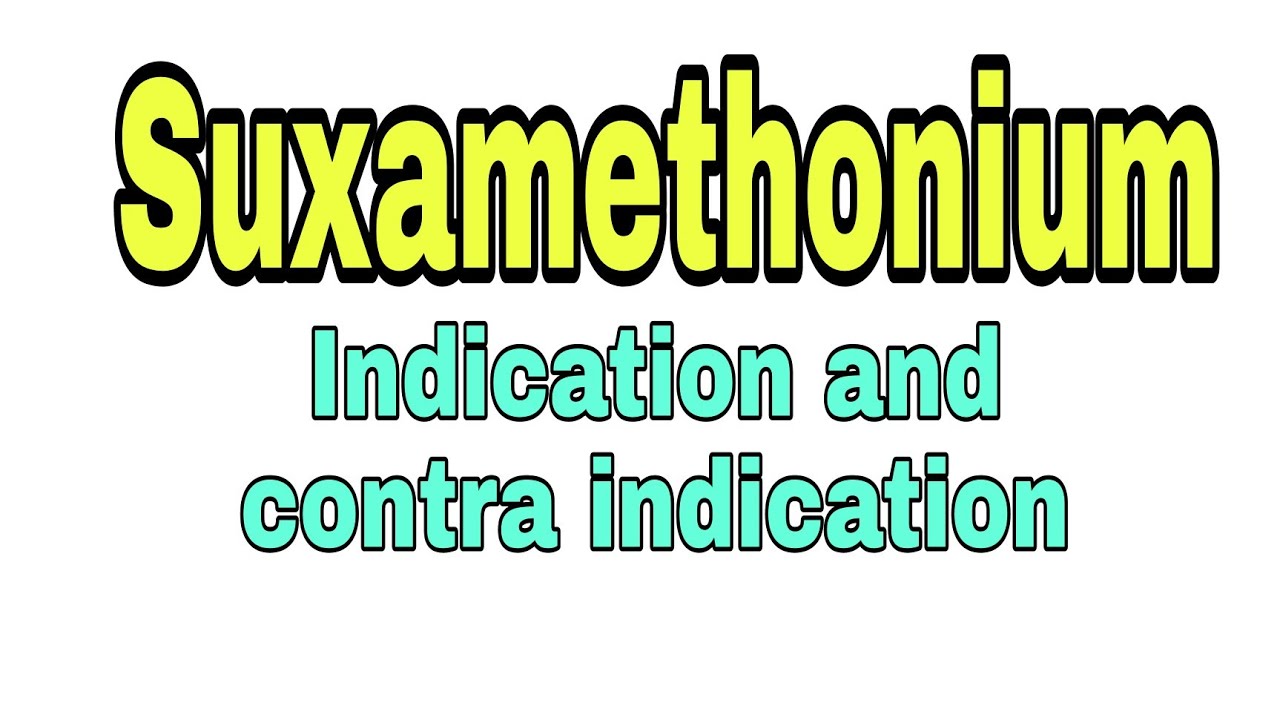 injection suxamethonium indication and contra indication - YouTube