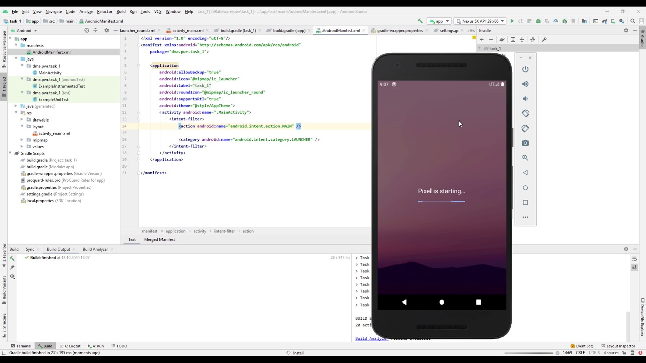 Task 1: Android basics - activities, layouts, resources - YouTube