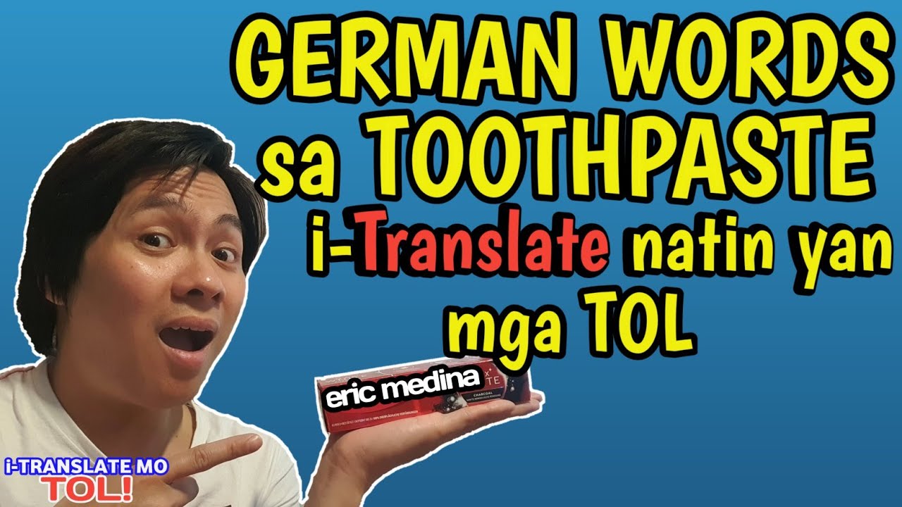 ERIC MEDINA - i-Translate mo Tol! | TRANSLATION OF GERMAN WORDS TO ...