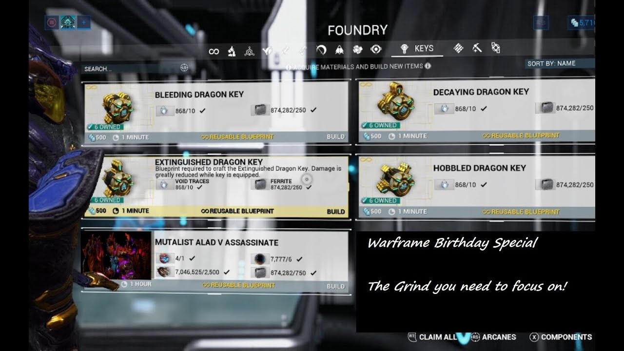 The Grind you need to focus on! | Warframe Tutorial: My Birthday ...
